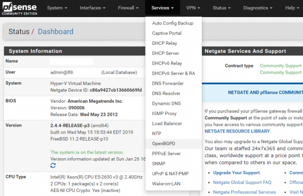 IPSec dynamic route-based S2S VPN Tunnel between two pfSense Appliances ...