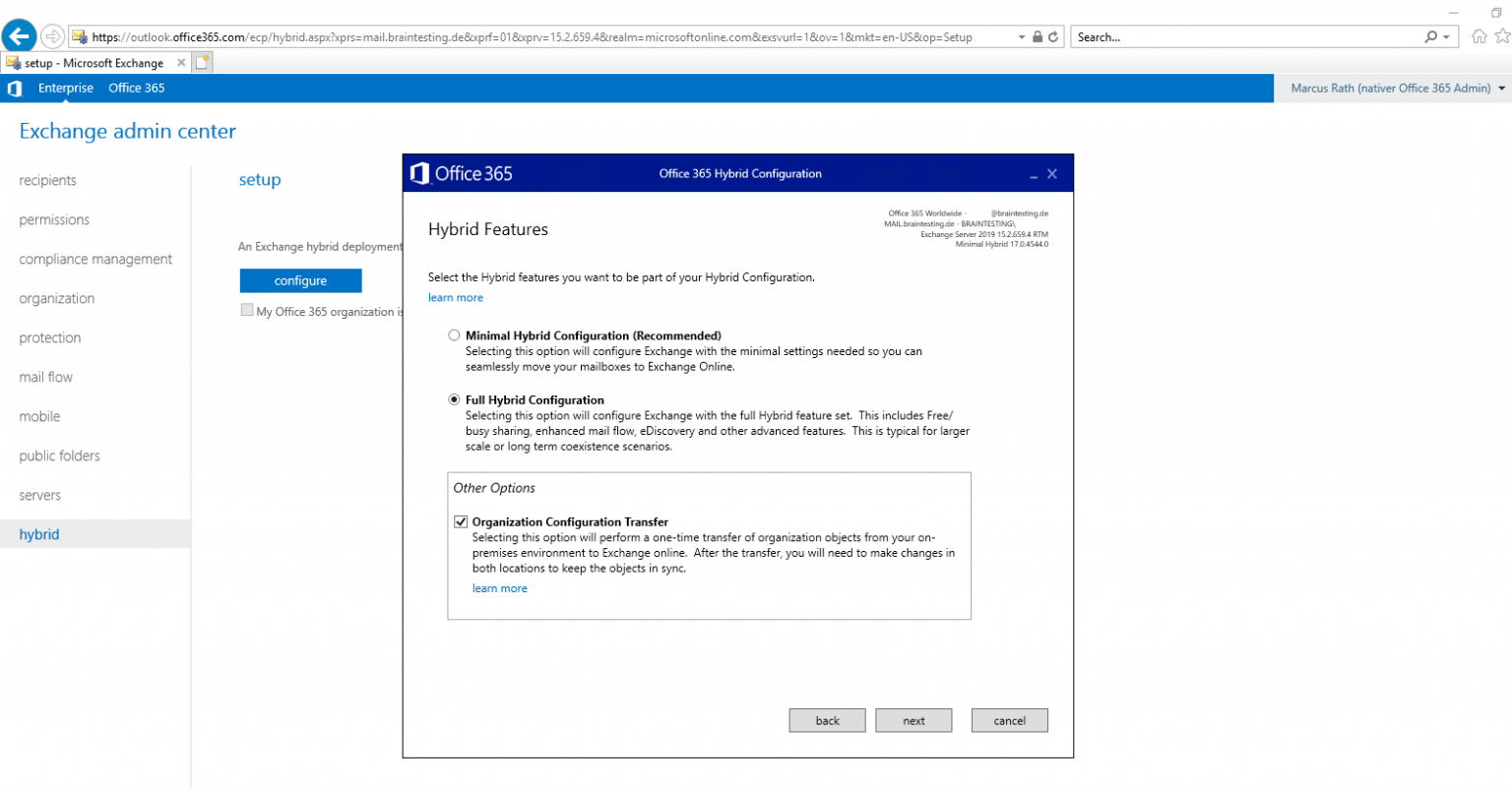 Migration from onPremise to Office 365 – Step by Step – Part 2 ...