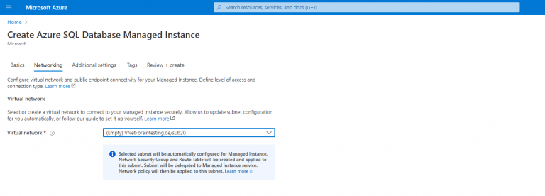 Set Up An Azure Sql Managed Instance And Connect Over A S2s Ipsec Vpn From Onprem Network