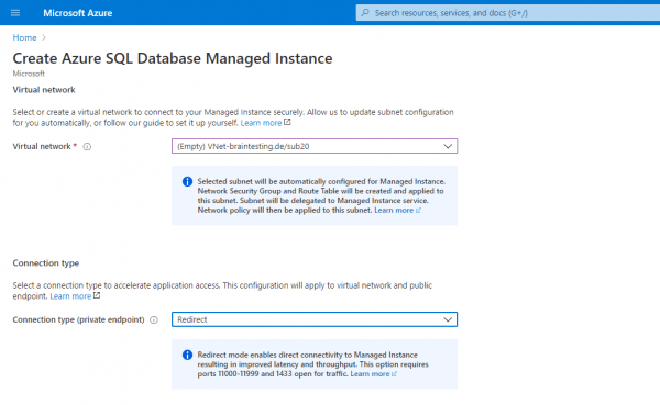 Set up an Azure SQL Managed Instance and connect over a S2S IPSec VPN ...