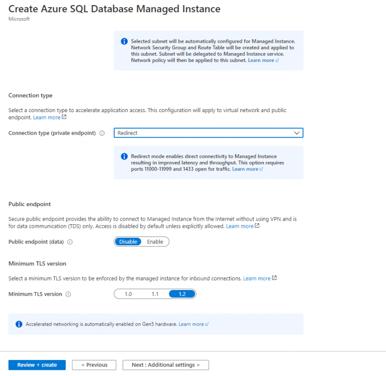 Set Up An Azure Sql Managed Instance And Connect Over A S2s Ipsec Vpn From Onprem Network