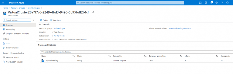 Set up an Azure SQL Managed Instance and connect over a S2S IPSec VPN ...