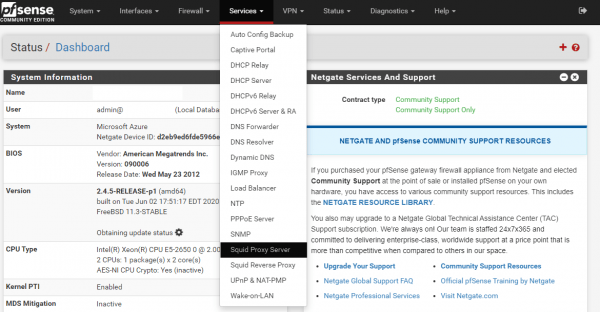 Set up pfSense as a Forward Proxy with Squid and configure access for ...