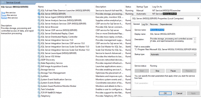 Configure Windows Service Accounts and Permissions exemplary on SQL ...