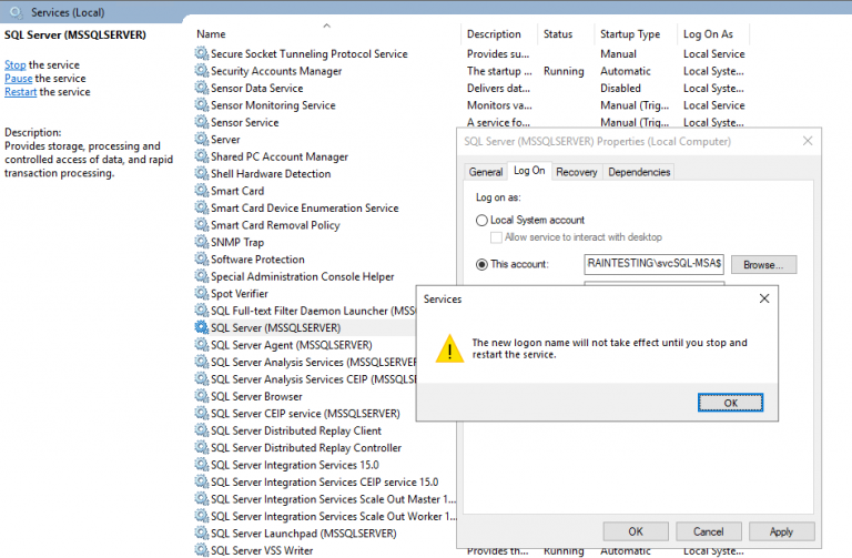 Set up Group Managed Service Accounts (gMSA) vs. Standalone Managed ...