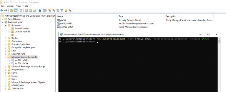 Set up Group Managed Service Accounts (gMSA) vs. Standalone Managed ...