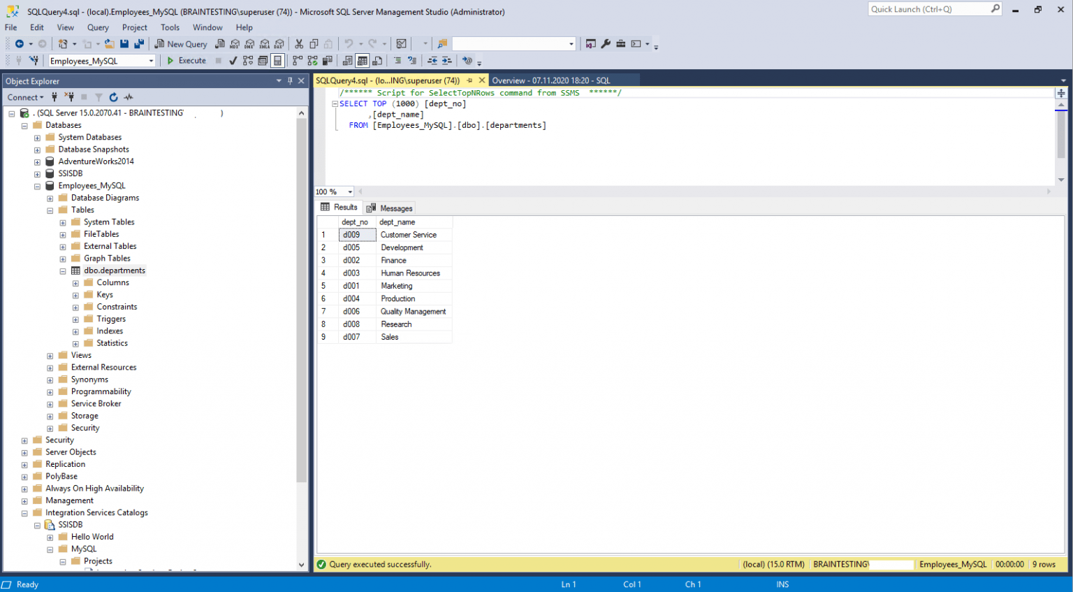 Sql Server Integration Services Ssis Basics Load Data From A Mysql Database Into Sql Server
