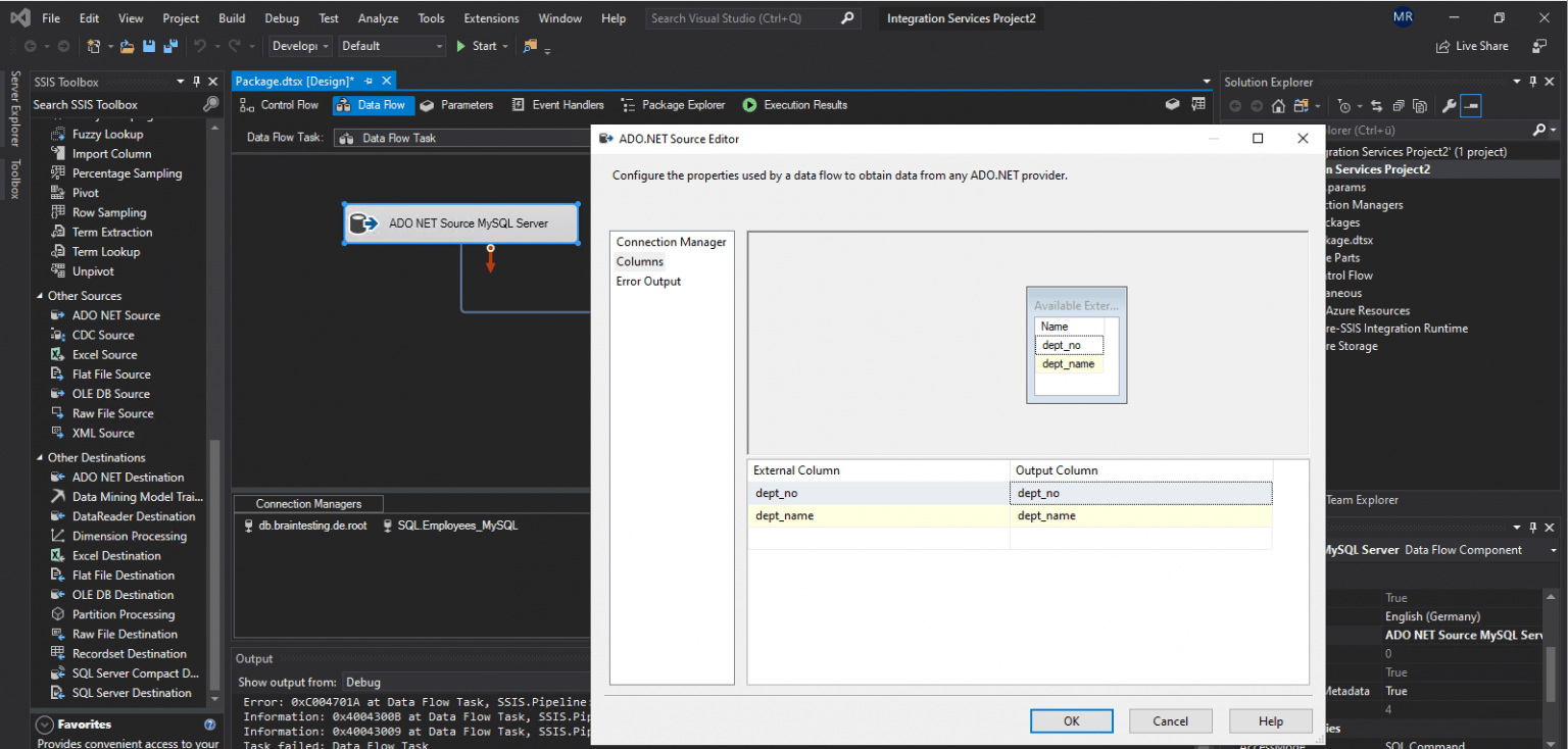 Sql Server Integration Services Ssis Basics Load Data From A Mysql Database Into Sql Server