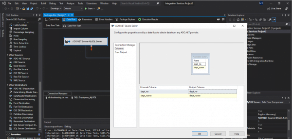 SQL Server Integration Services (SSIS) Basics – Load Data from a MySQL ...