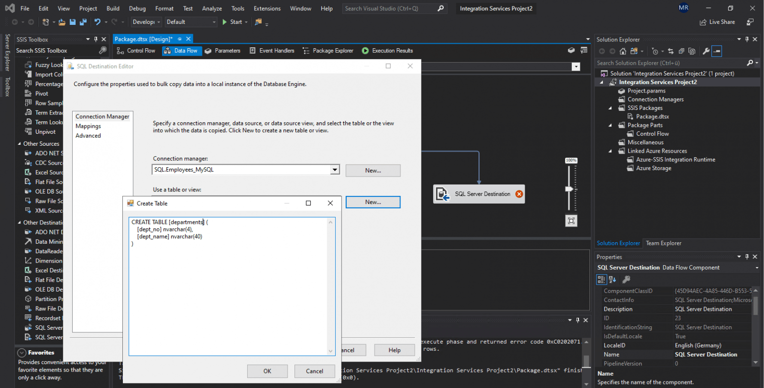 SQL Server Integration Services (SSIS) Basics – Load Data from a MySQL ...