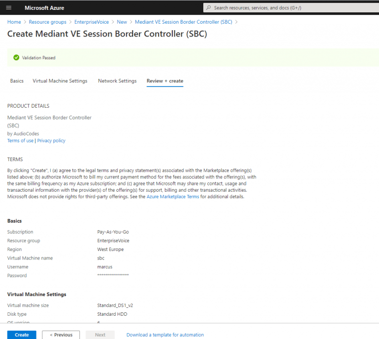 Set up AudioCodes Virtual Edition (VE) SBC in Azure for Microsoft Teams Direct Routing with DTAG ...