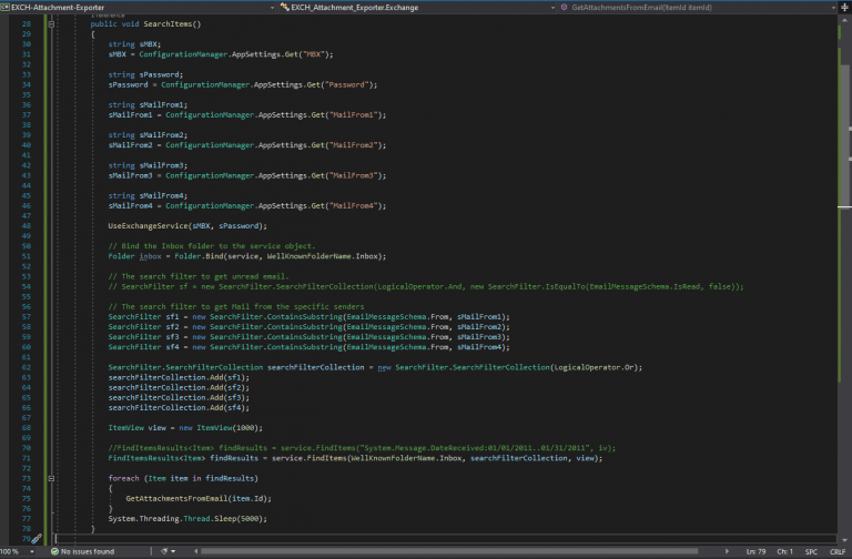Create a C# Console App (.NET Framework) to export Mail Attachments from an Exchange Mailbox ...