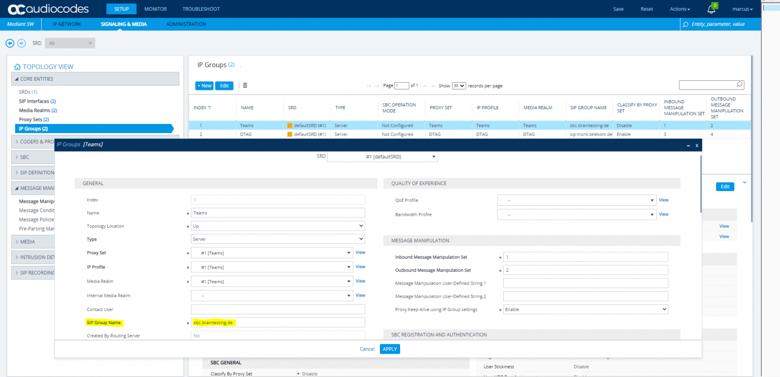 Troubleshoot AudioCodes Configuration Wizard wrong settings for DTAG and Teams - .matrixpost.net