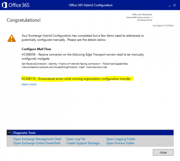 Hcw8064 Hcw Has Completed But Was Not Able To Perform The Oauth