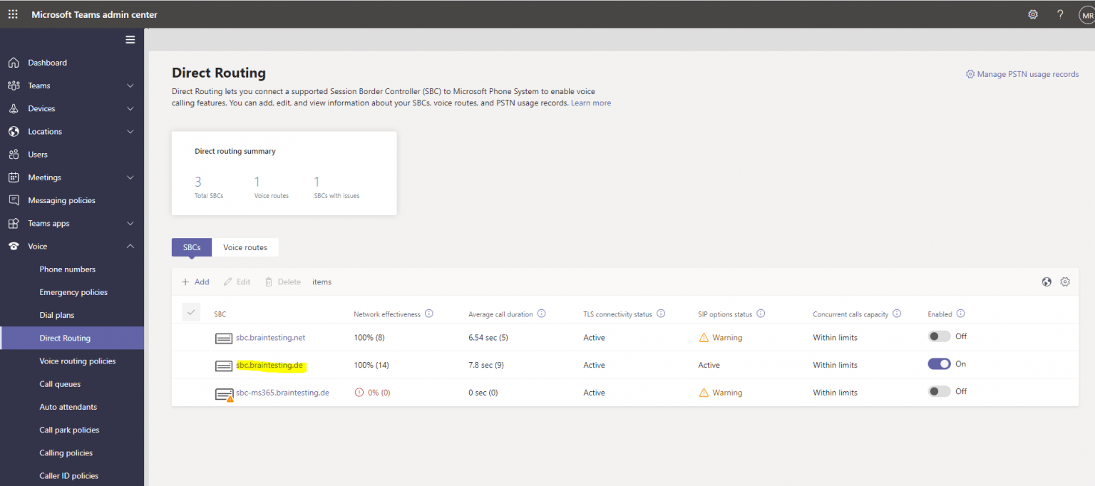 Set Up Audiocodes Virtual Edition Ve Sbc In Azure For Microsoft Teams Direct Routing With Dtag