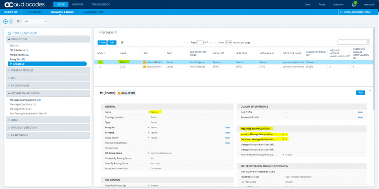 Set Up Audiocodes Virtual Edition Ve Sbc In Azure For Microsoft Teams Direct Routing With Dtag