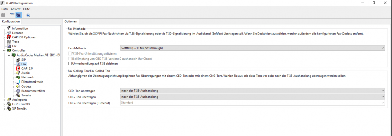 Set up GFI FaxMaker with XCAPI and AudioCodes Mediant VE SBC with DTAG ...