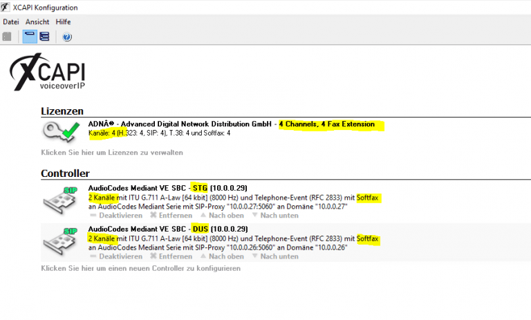 Set up GFI FaxMaker with XCAPI and AudioCodes Mediant VE SBC with DTAG ...