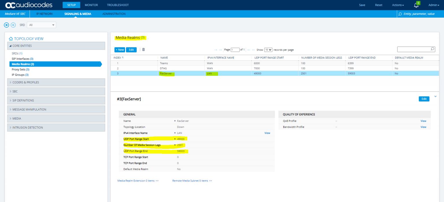 Set up AudioCodes Fax Server and Mediant VE SBC with DTAG SIP Trunk ...