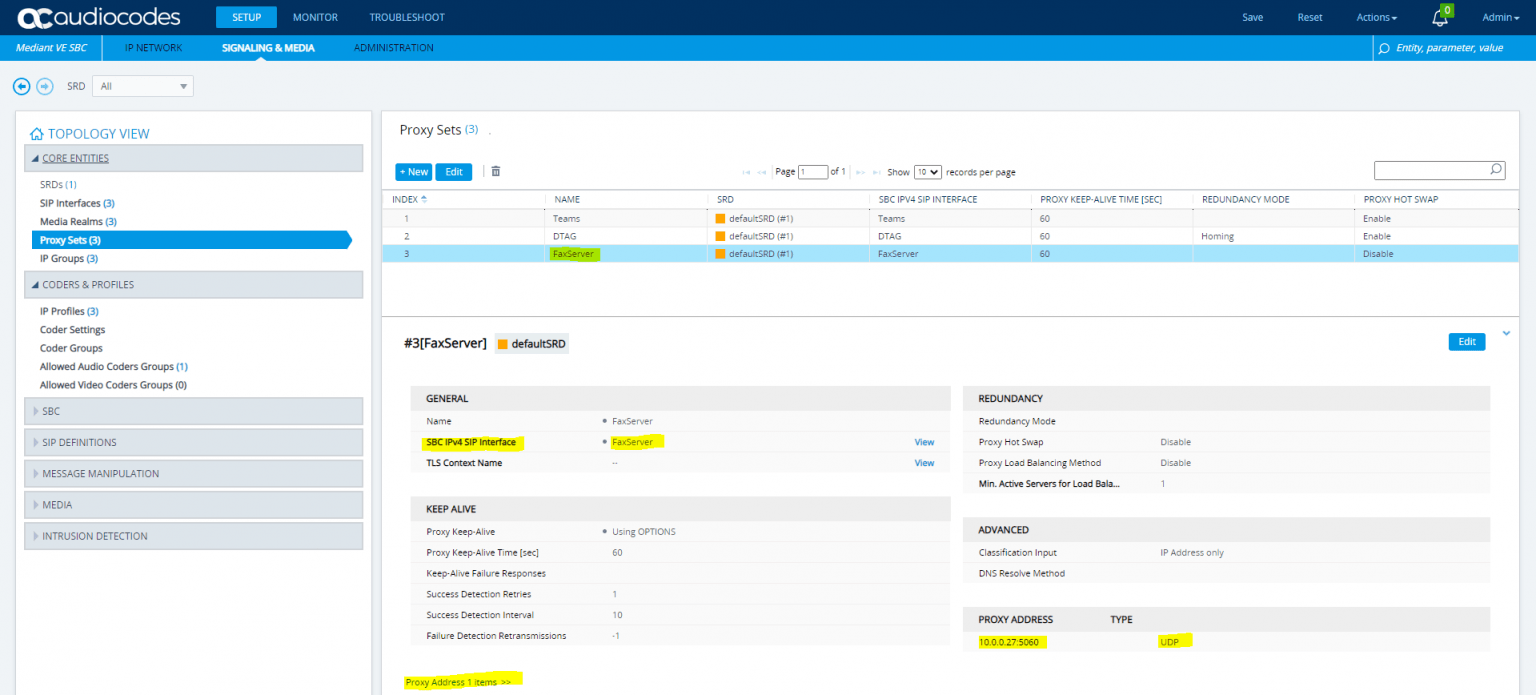 Set up AudioCodes Fax Server and Mediant VE SBC with DTAG SIP Trunk ...