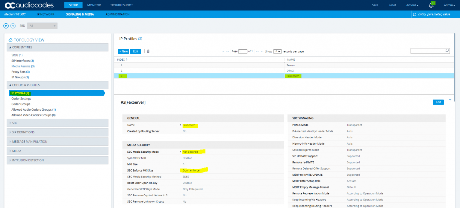 Set up AudioCodes Fax Server and Mediant VE SBC with DTAG SIP Trunk ...