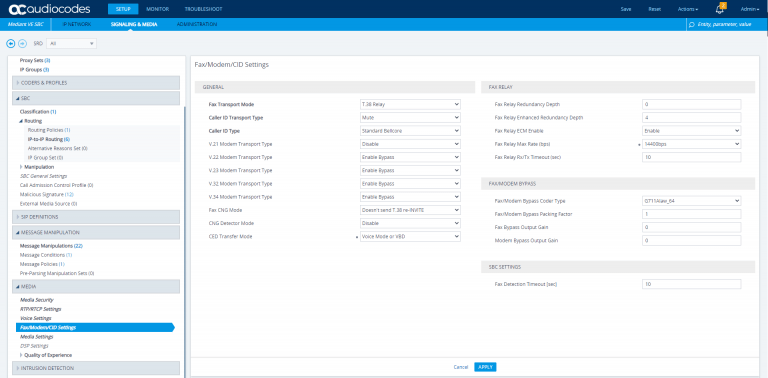 Set up GFI FaxMaker with XCAPI and AudioCodes Mediant VE SBC with DTAG ...