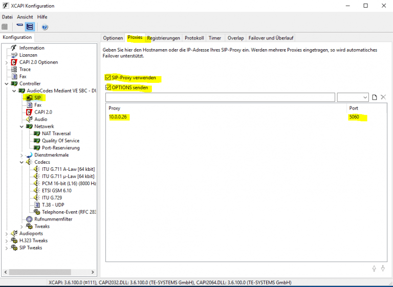 Set up GFI FaxMaker with XCAPI and AudioCodes Mediant VE SBC with DTAG ...