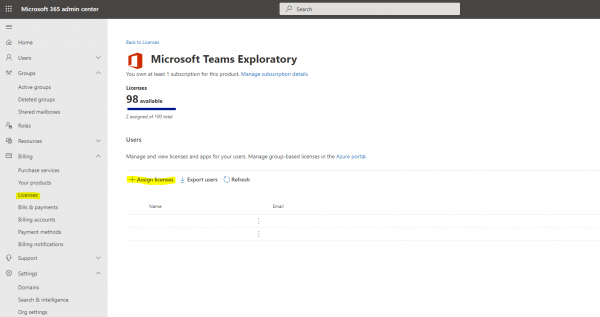 Microsoft teams exploratory - molimis
