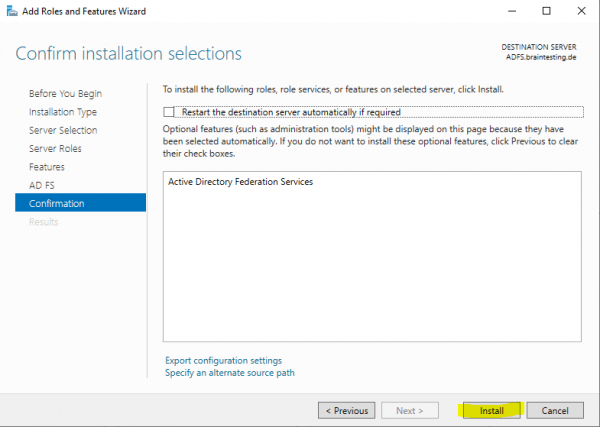 Set up Active Directory Federation Services (AD FS 5.0) – Internal ADFS Server – Part 1 ...