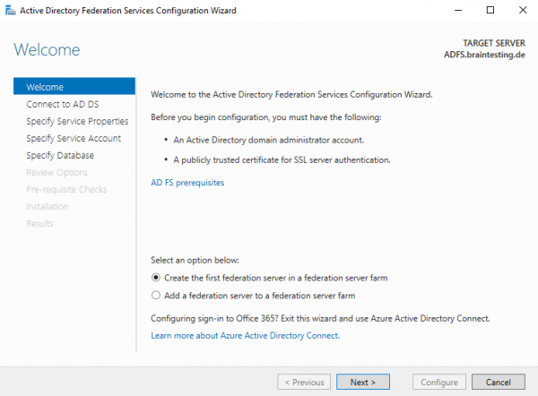 Set up Active Directory Federation Services (AD FS 5.0) – Internal ADFS Server – Part 1 ...