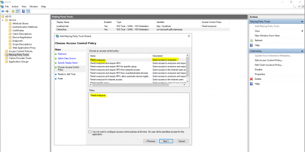 Set up an AD FS Federation Trust between two Organizations ...