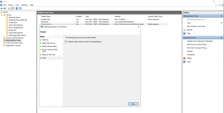 Set up an AD FS Federation Trust between two Organizations ...