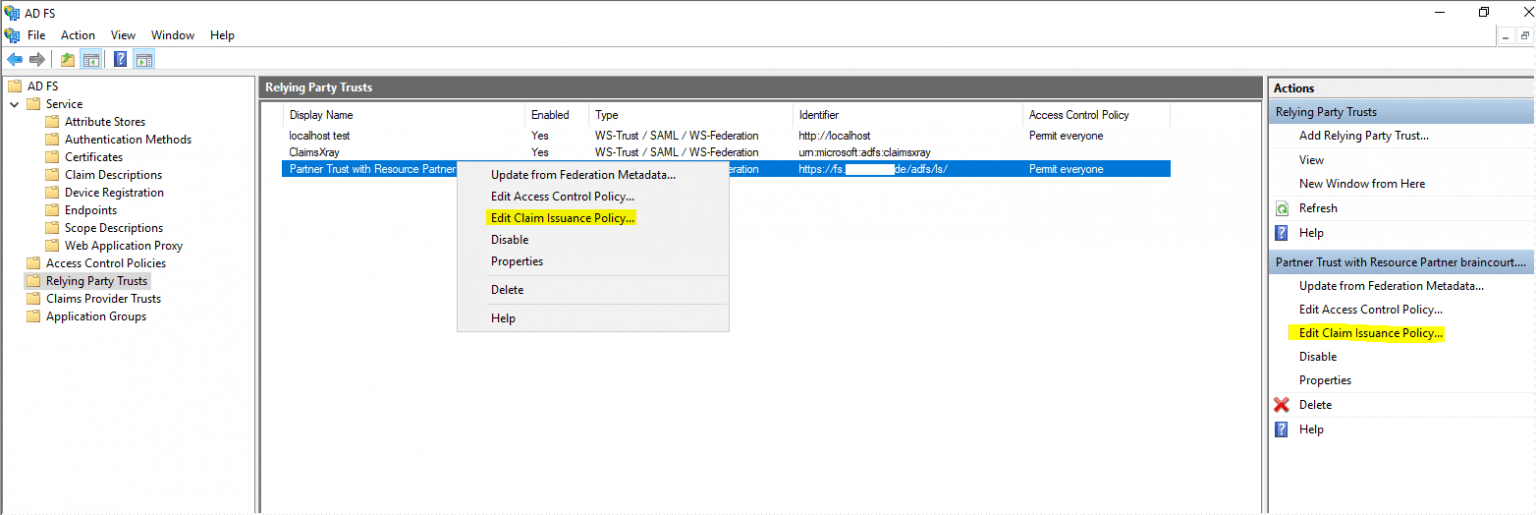 Set up an AD FS Federation Trust between two Organizations ...