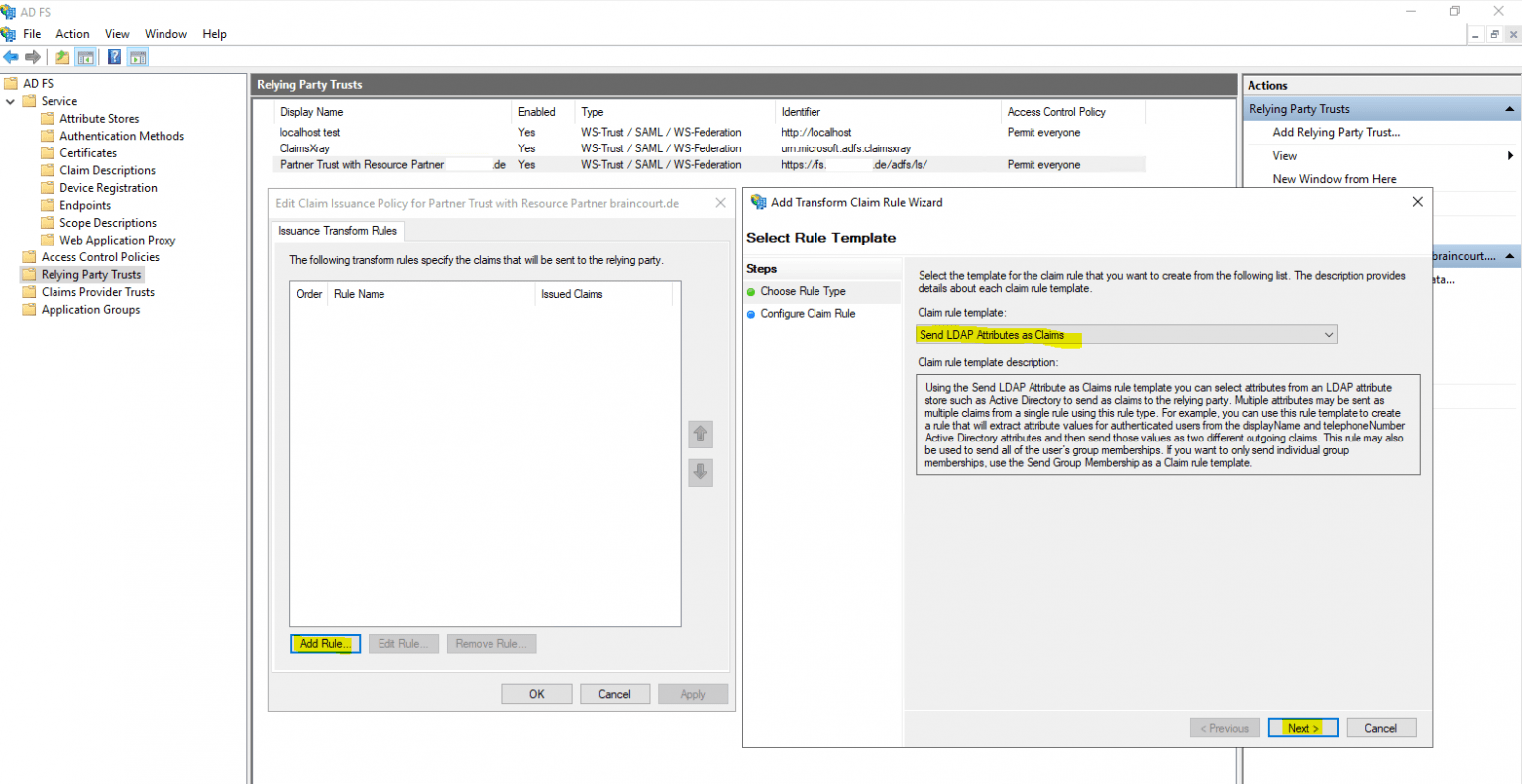 Set up an AD FS Federation Trust between two Organizations ...