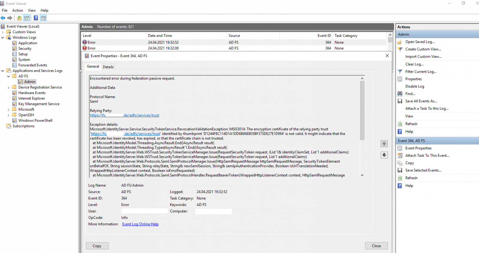 Set up an AD FS Federation Trust between two Organizations ...