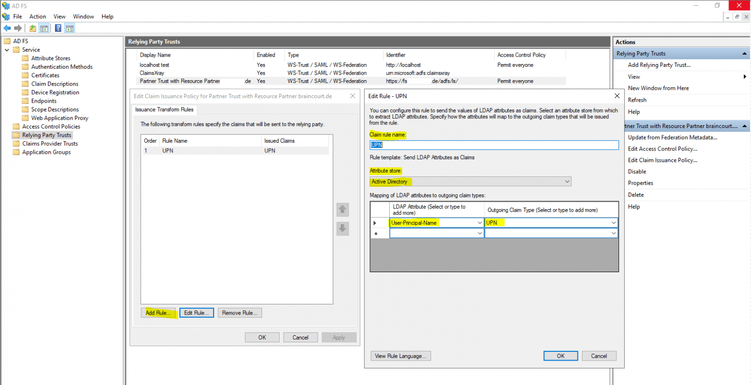 Set up an AD FS Federation Trust between two Organizations ...