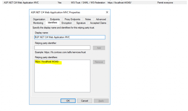 Set up Active Directory Federation Services (AD FS 5.0) – Create an ASP.NET Web Application ...