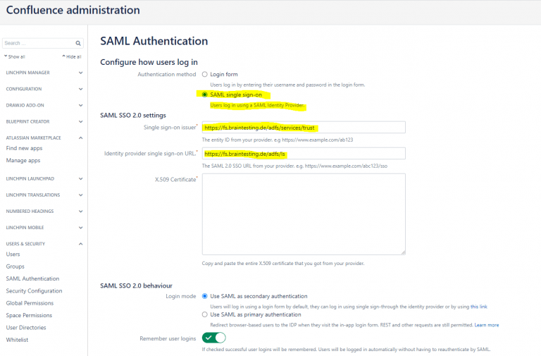 Configure SAML SSO for Atlassian Confluence on-premises with ADFS - .matrixpost.net