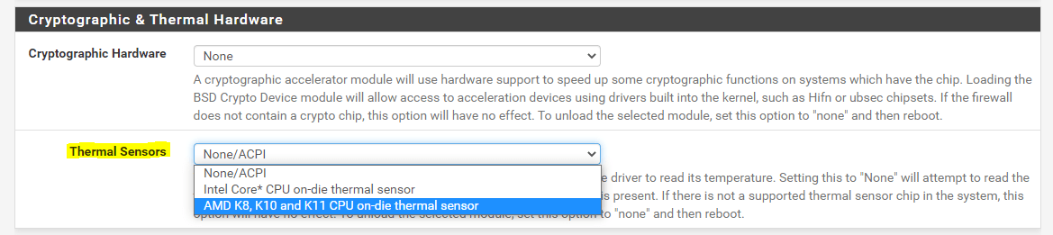 pfSense – enable the Thermal Sensors to display the CPU Temperature on ...