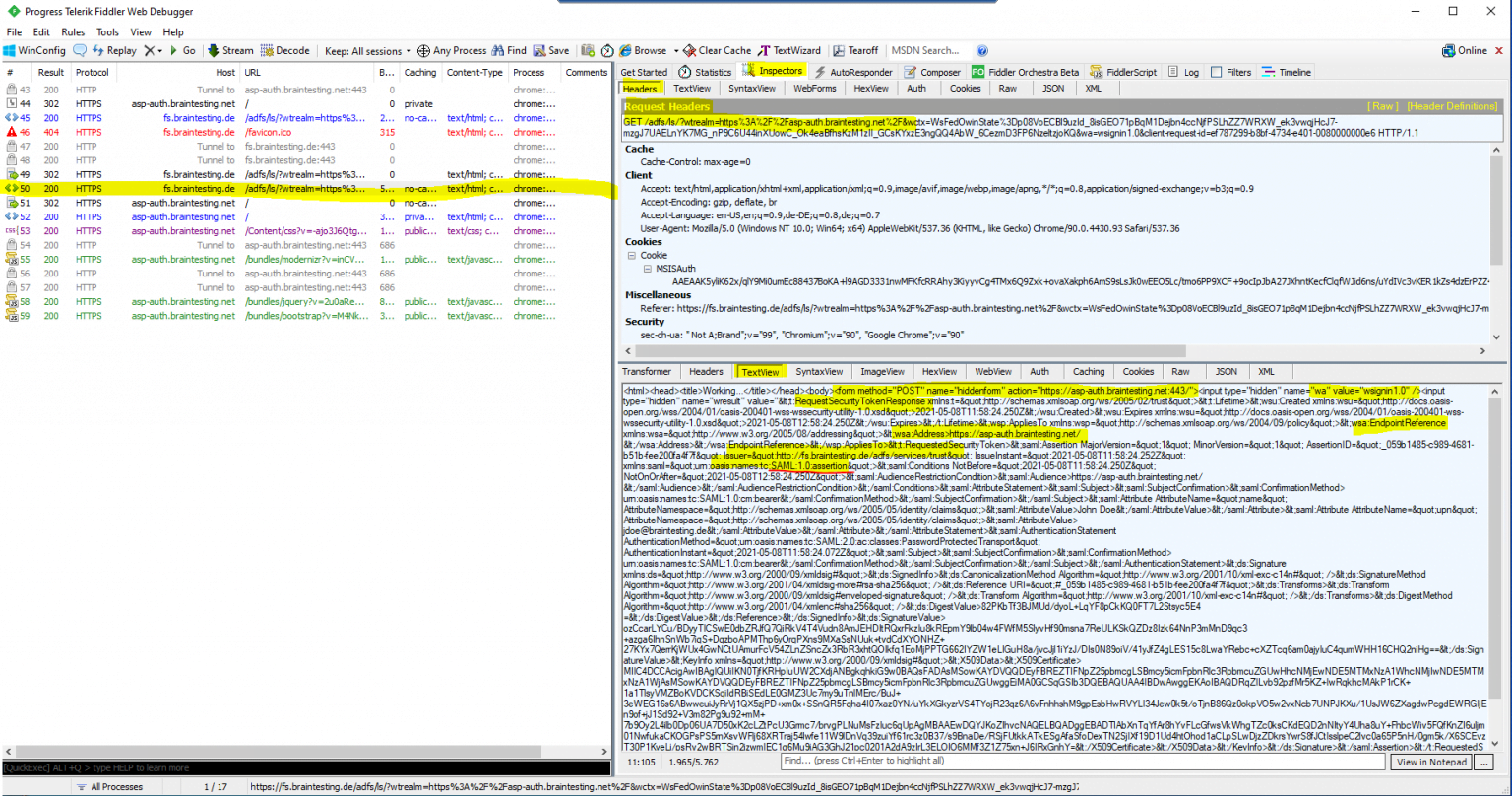 Analyse AD FS SAML Claims with Fiddler - .matrixpost.net
