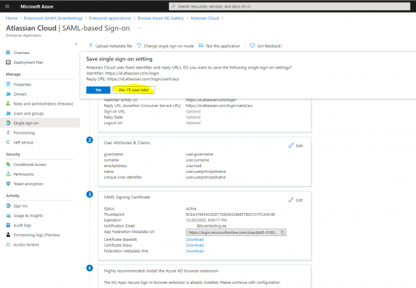 SAML single sign-on for Atlassian Cloud with Azure AD - .matrixpost.net