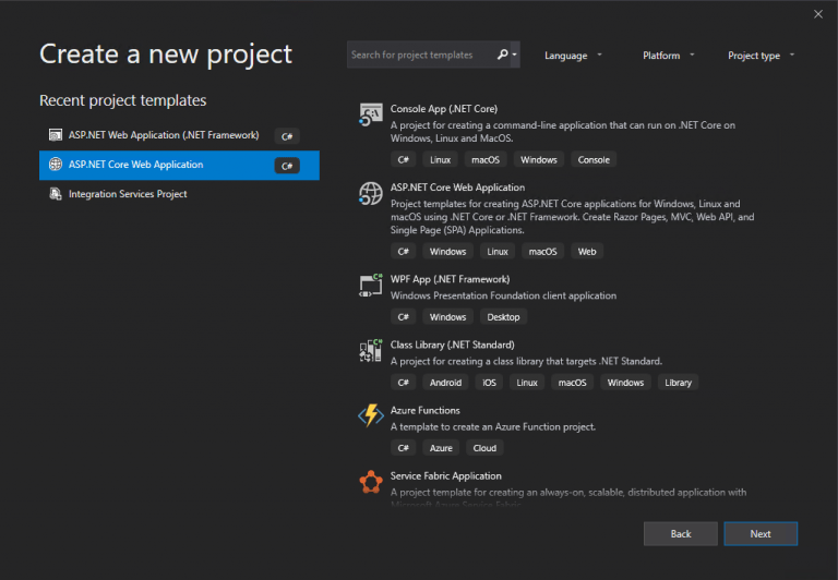 Set Up Active Directory Federation Services Ad Fs 50 Create An Aspnet Core Web Application