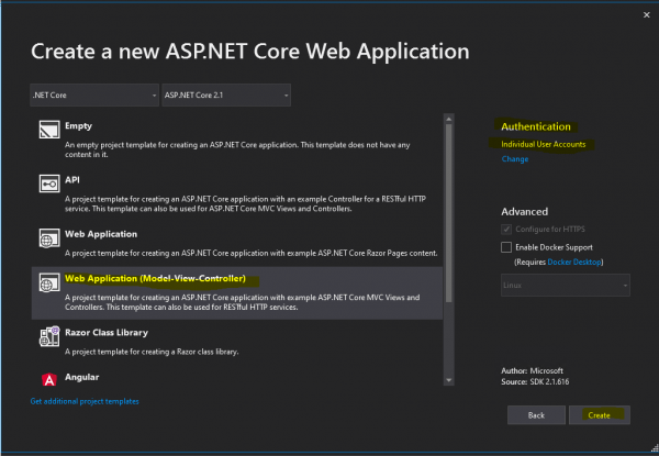 Set Up Active Directory Federation Services Ad Fs 50 Create An Aspnet Core Web Application