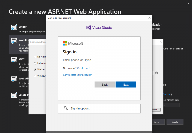 Create an ASP.NET Web Application (.NET Framework – Web Forms or MVC ...