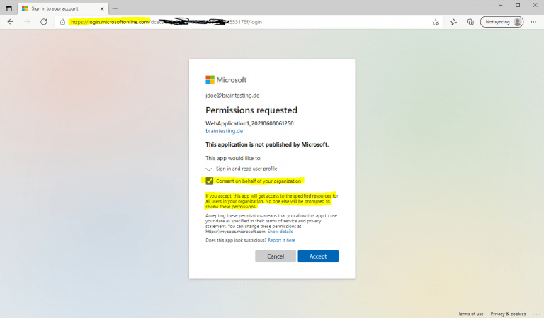 Create An Aspnet Web Application Net Framework Web Forms Or Mvc Using Azure Ad