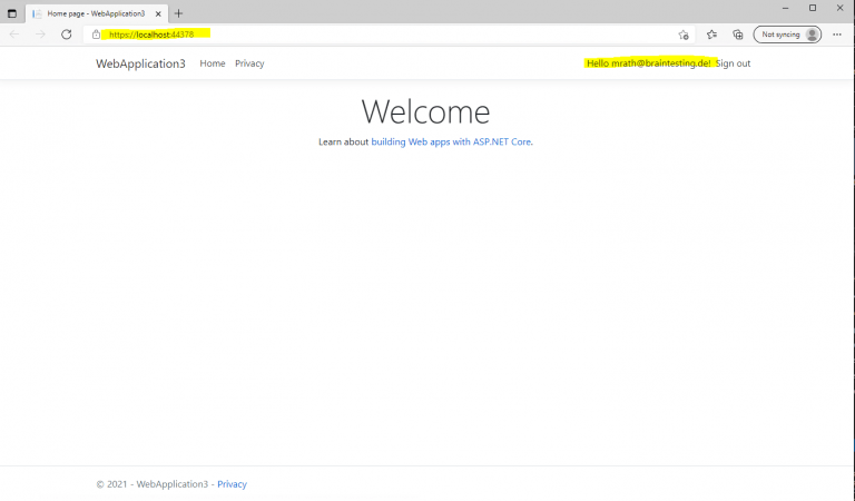 Create an ASP.NET Core Web App using Azure AD Authentication - .matrixpost.net