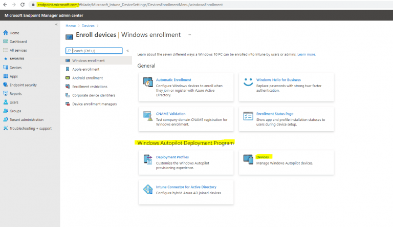 Set up Windows Autopilot – Part 1 - .matrixpost.net