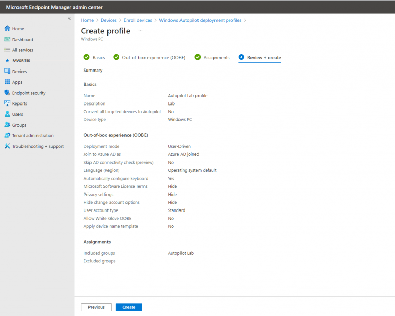 Set up Windows Autopilot – Part 1 - .matrixpost.net