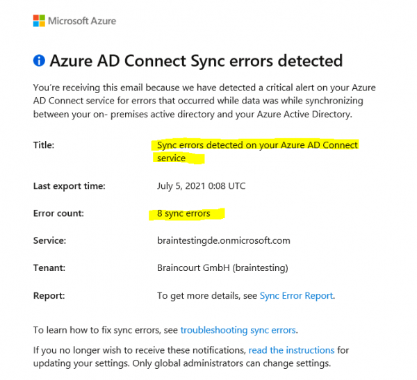 Appendix – Azure AD Connect Sync Errors Detected – Large Attribute – Extension thumbnailPhoto ...