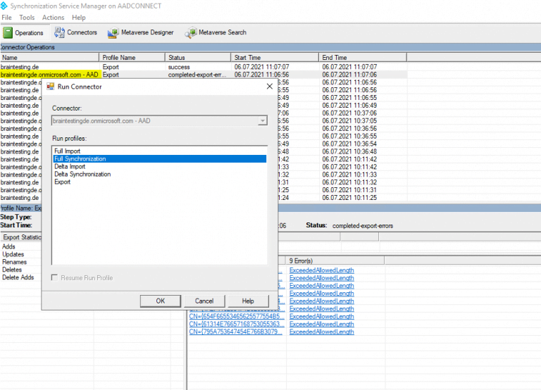 Azure AD Connect Sync Errors Detected – Large Attribute – Extension thumbnailPhoto - .matrixpost.net